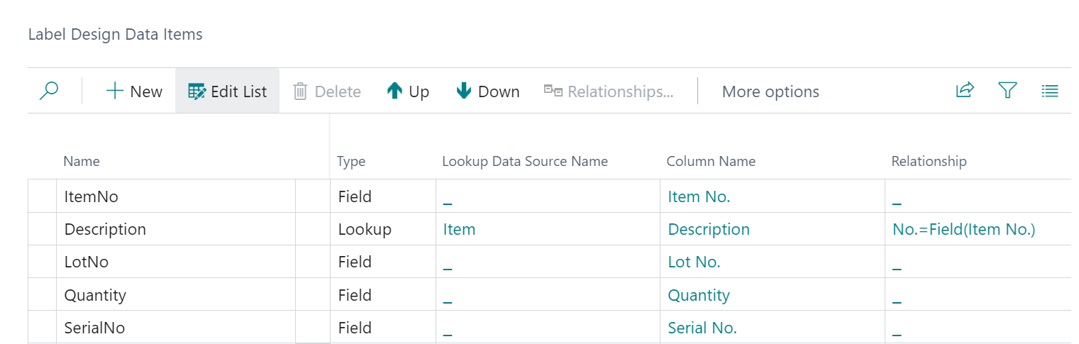 Clever Dynamics - Data Item Setup